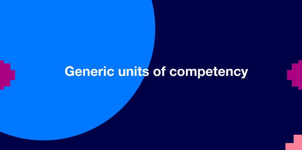 Generic units of competency - VE Design Team